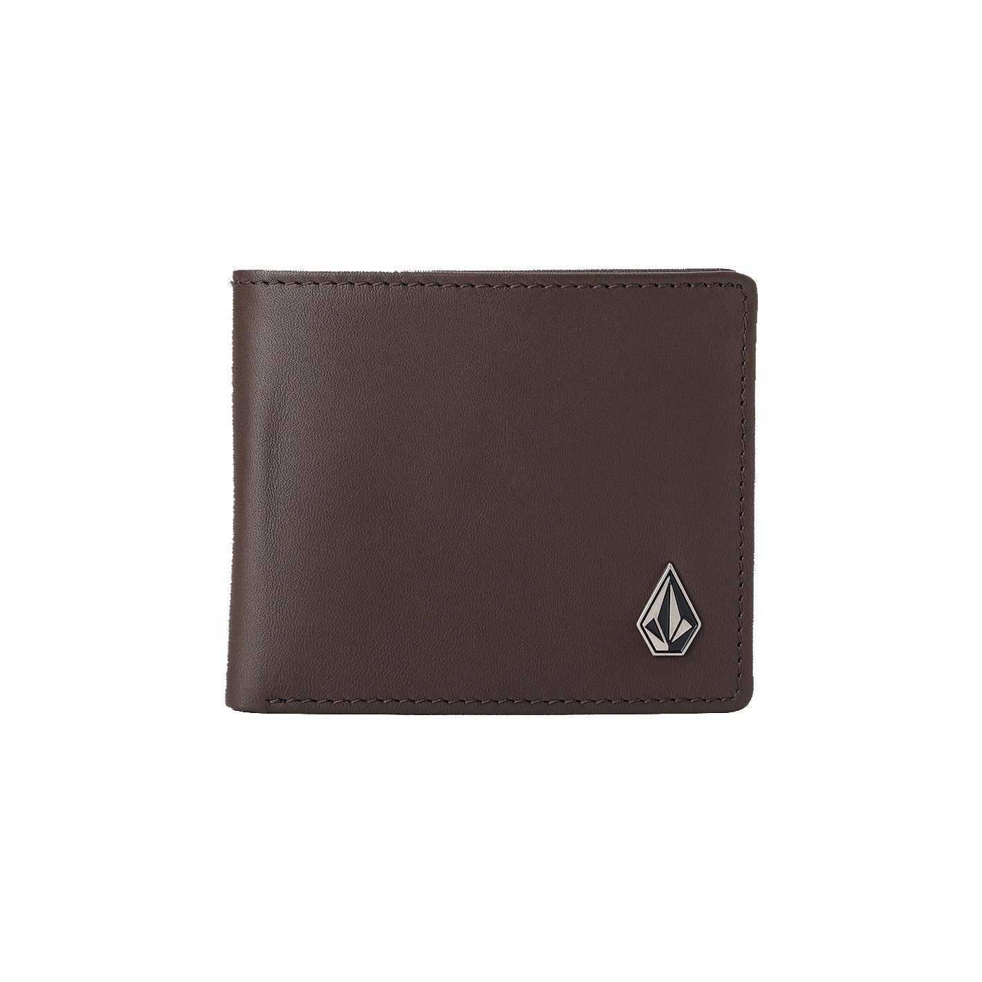 Volcom - Single Stone Leather Wallet - Dark Brown